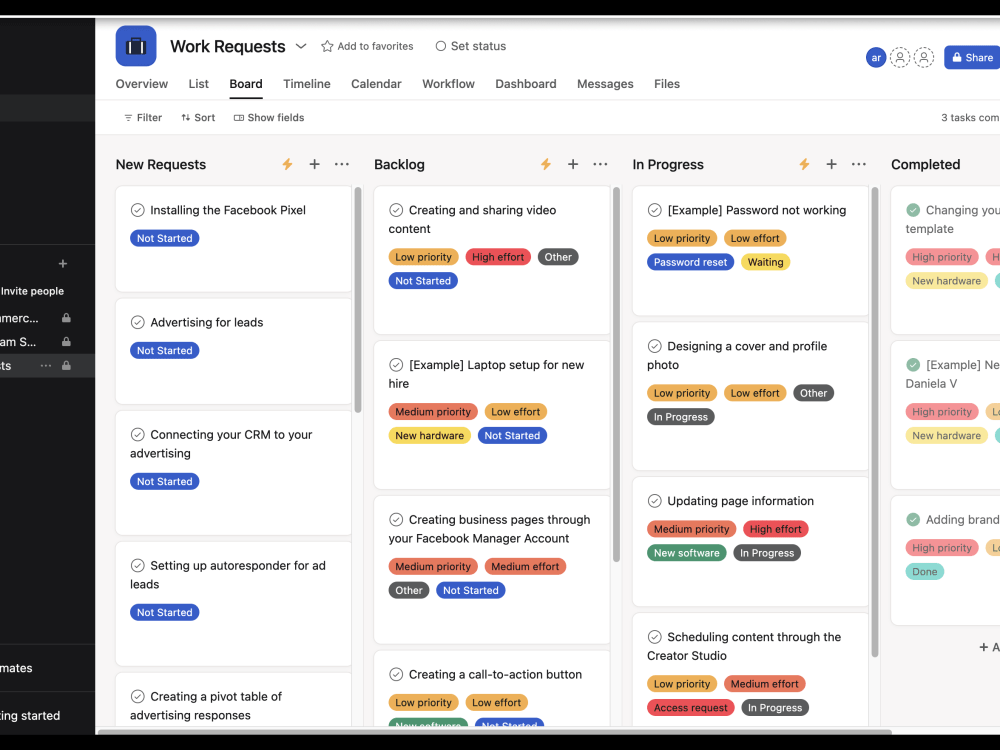 Set up of Asana Workspace with custom project workflow and consulting | Upwork