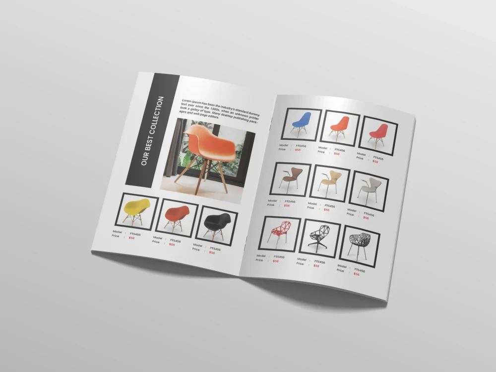 Product catalog design, booklet, sell sheet, magazine, pdf with ...
