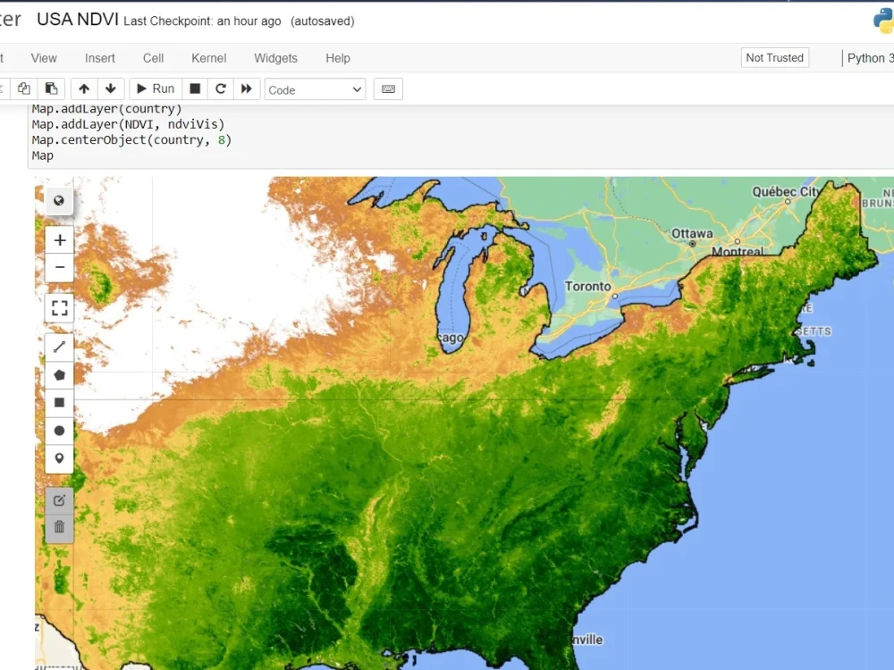 Geospatial Analysis Results using Google Earth Engine, GIS, RS, Python ...