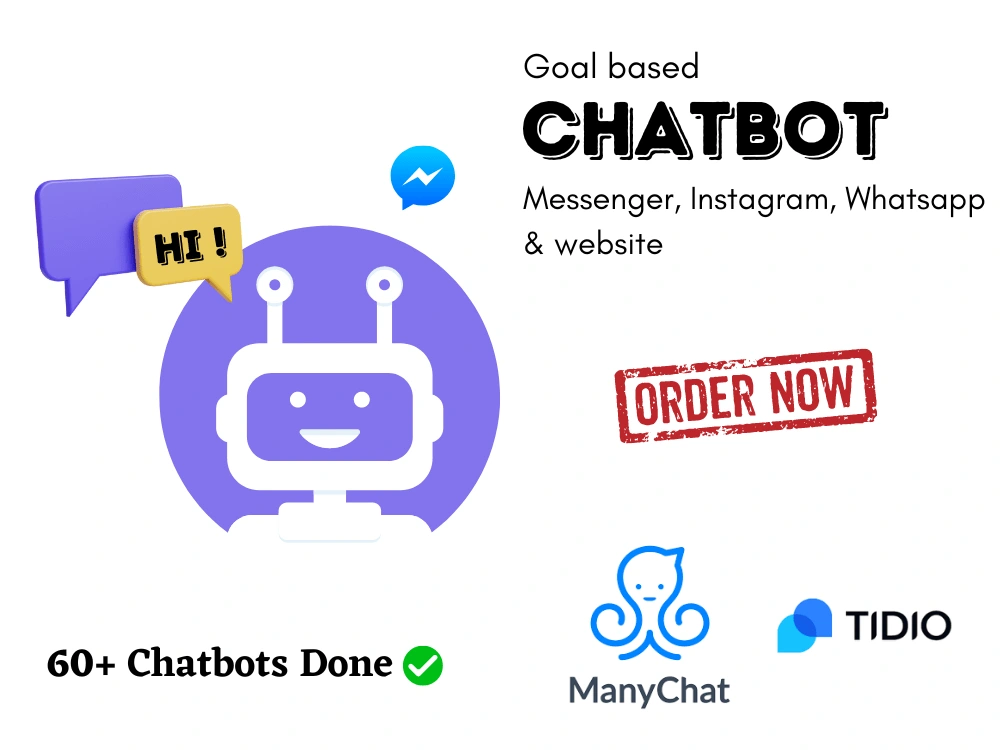 A Tidio chatbot for Website,Instagram, Social Media using Manychat Tidio | Upwork