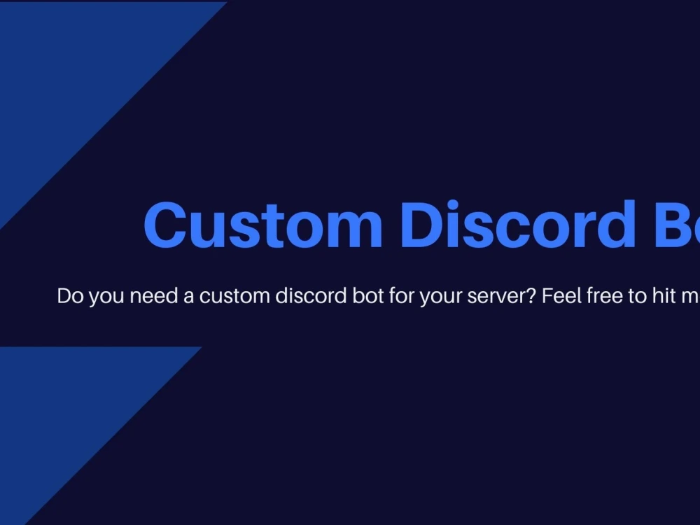 An Incredible Custom Discord Bot That Perfectly Suits Your Server Upwork