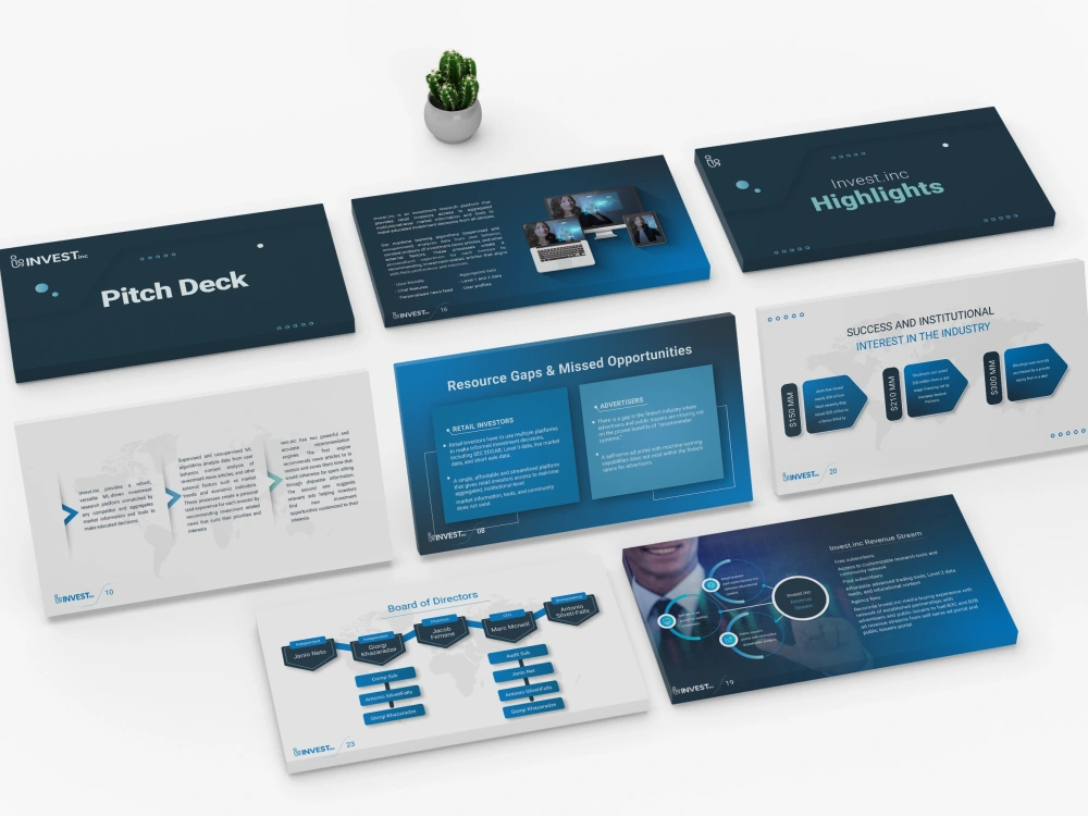 A professional PowerPoint presentation, Pitch Deck, Investor deck, and ...