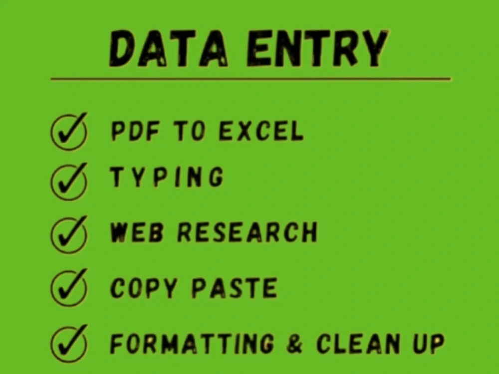 Data entry, web scraping, typing, copy paste, web research | Upwork