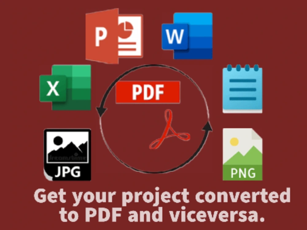Your project converted to PDF and vice versa. | Upwork