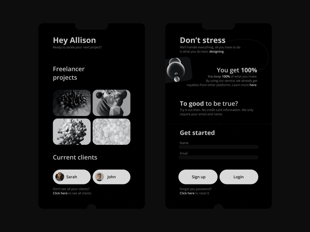 A professional design made in Figma for websites, apps and others. | Upwork
