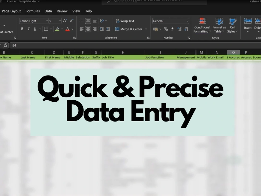 Accurate, high-quality data entry results! | Upwork