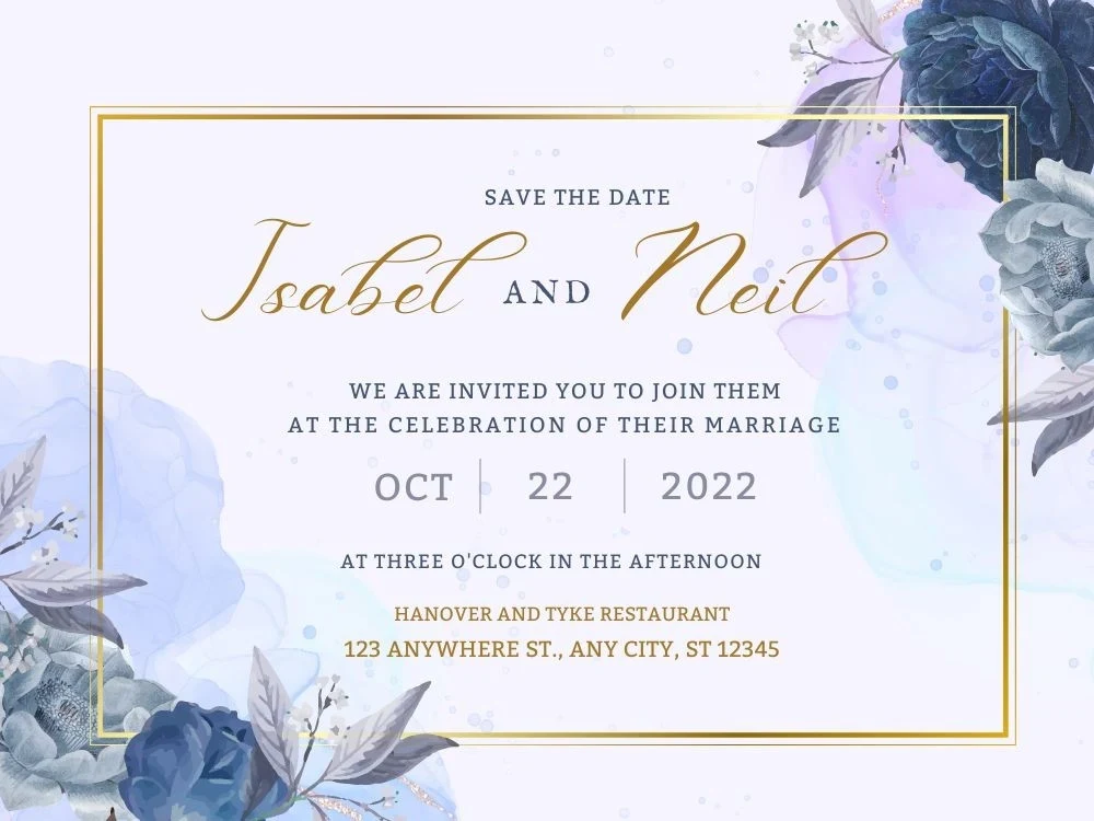 An attractive digital invitation card for weddings, parties & functions ...