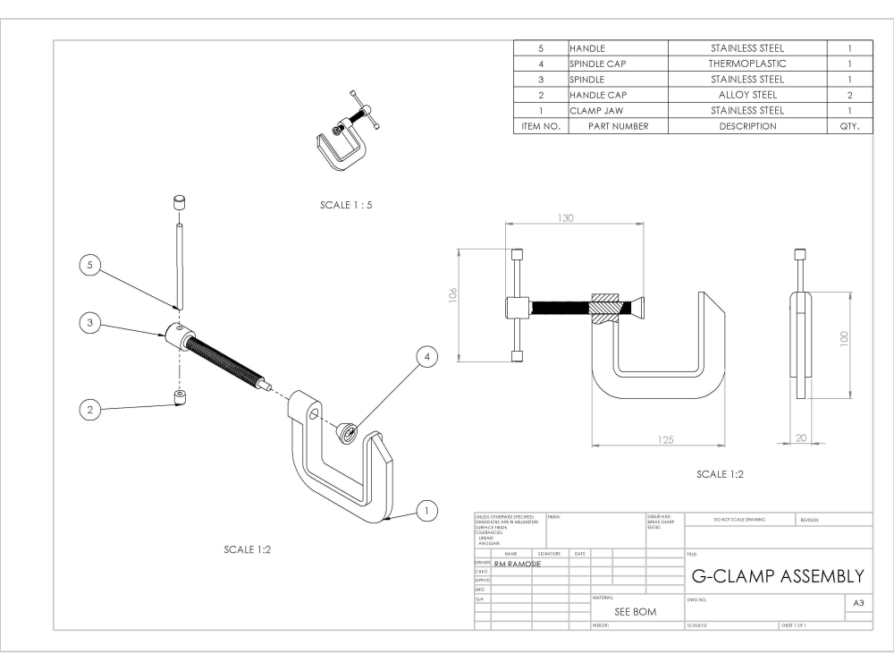 A custom-built g-clamp assembly | Upwork