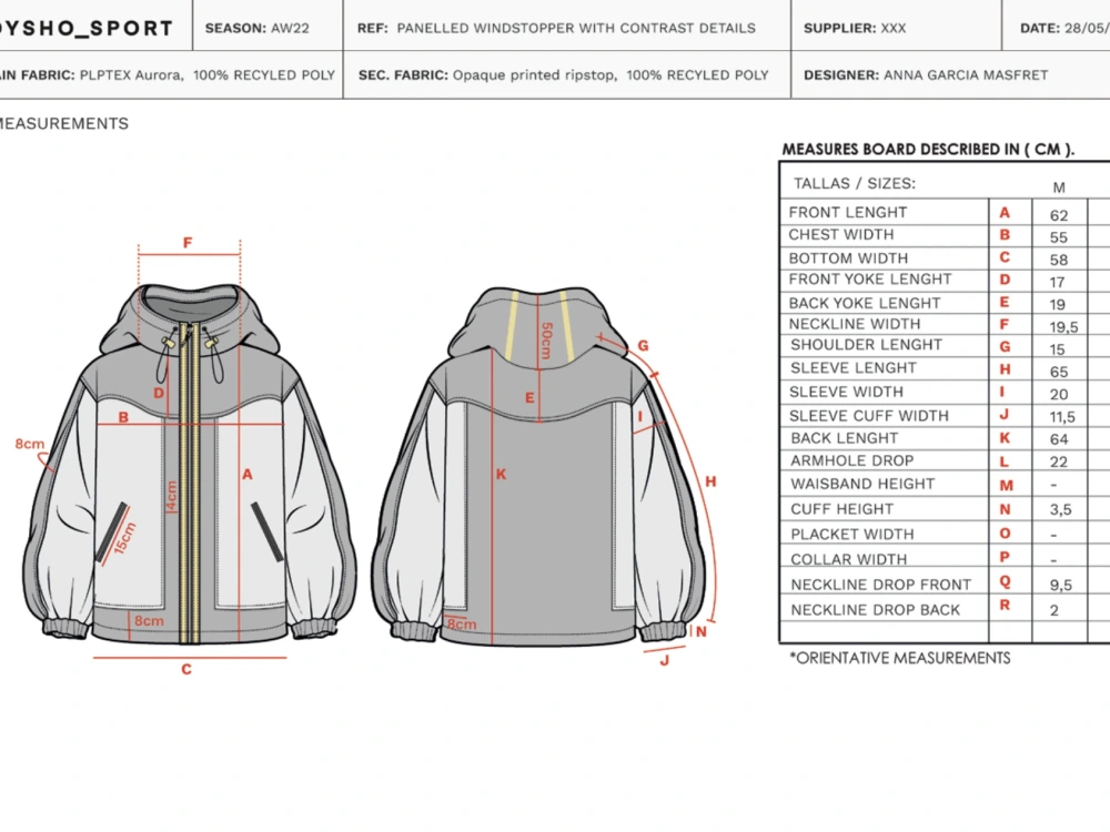 Extremely detailed Tech. Pack ready for manufacturing | Upwork