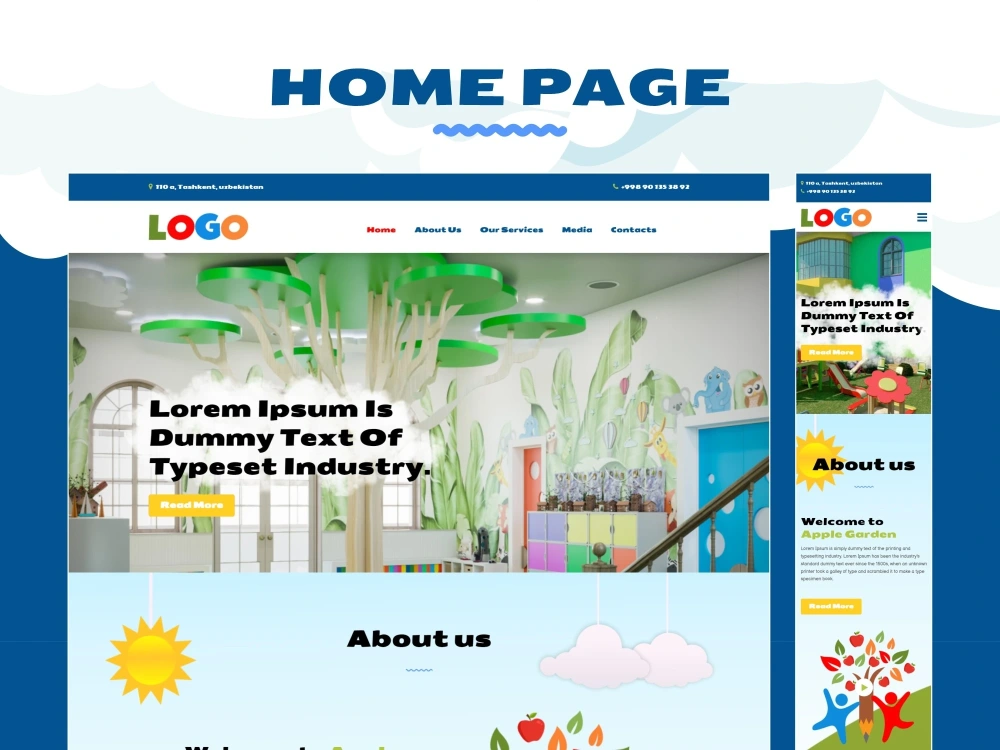 Responsive Kindergarten website template | HTML | CSS | Javascript | Upwork