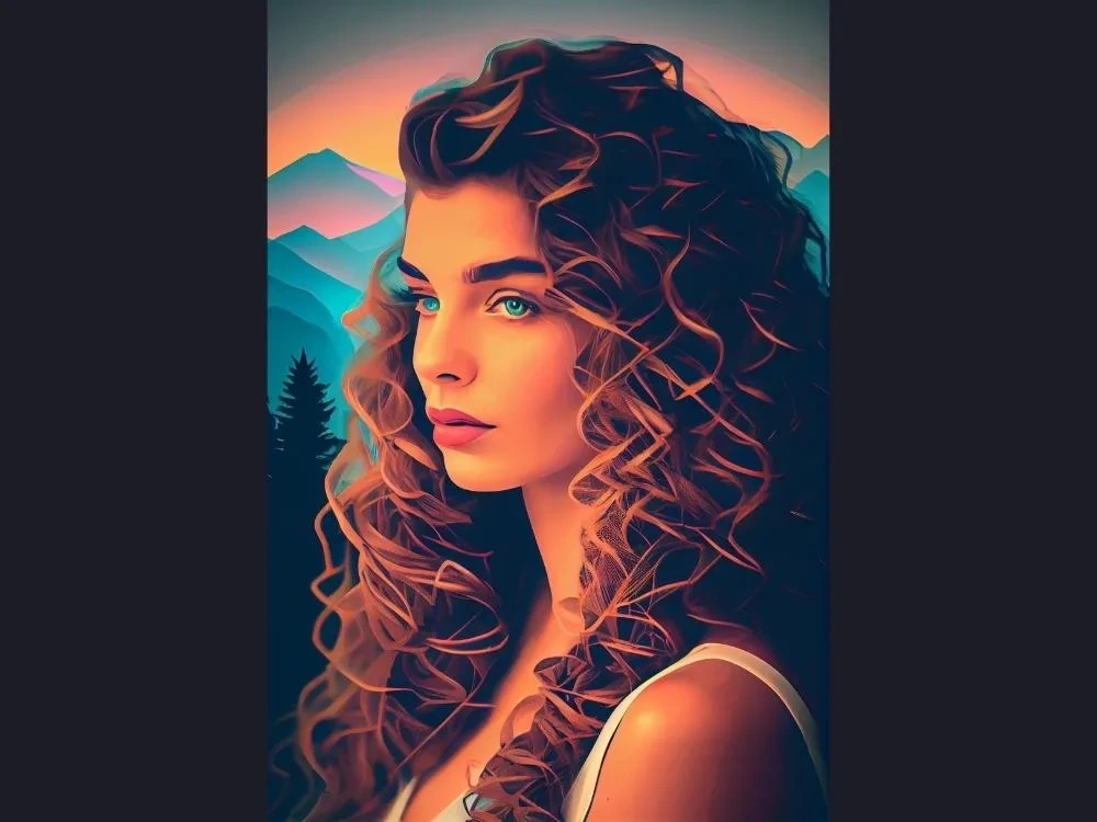 A colorful cartoon portrait "In the mountains" from your photo! | Upwork