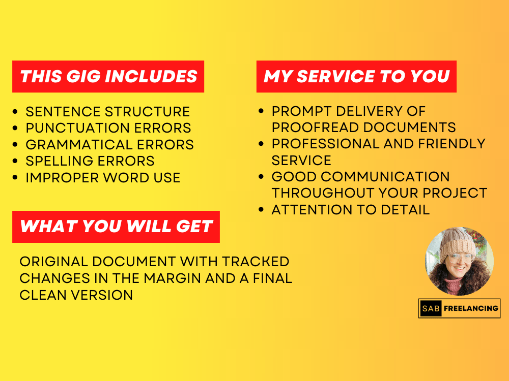 Professional proofreading, spell check and grammar check | Upwork