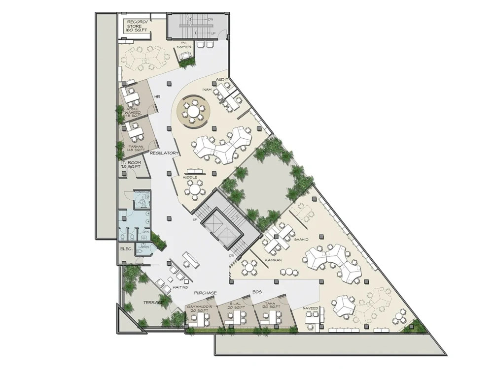 A high-resolution rendered floor plan for marketing | Upwork
