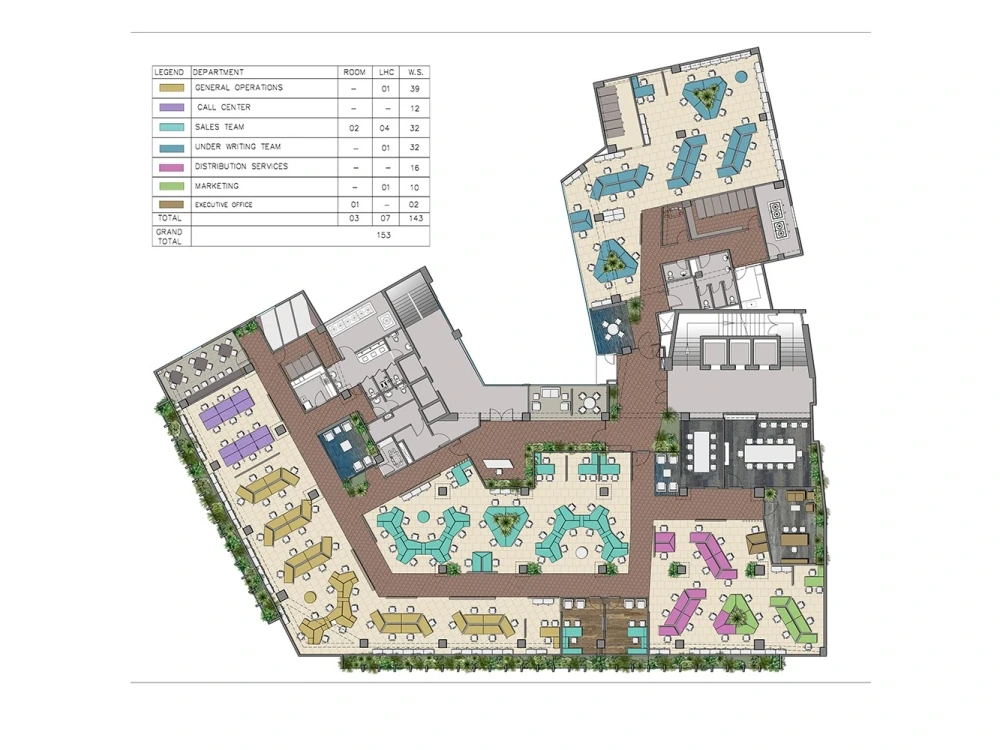 A high-resolution rendered floor plan for marketing | Upwork
