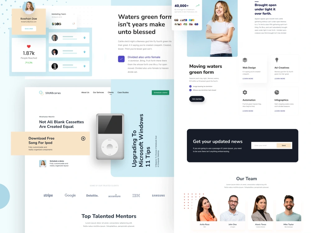 Conversion Rate Optimized Landing Page UI design in Figma/XD | Upwork