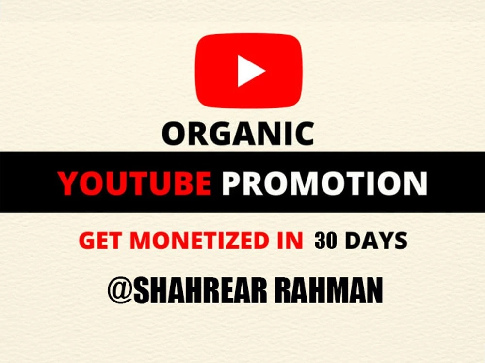 Organic youtube channel promotion for monetization | Upwork