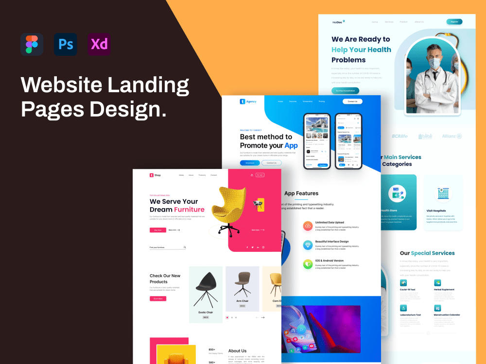 Creative and minimal website landing page design UI/UX. | Upwork