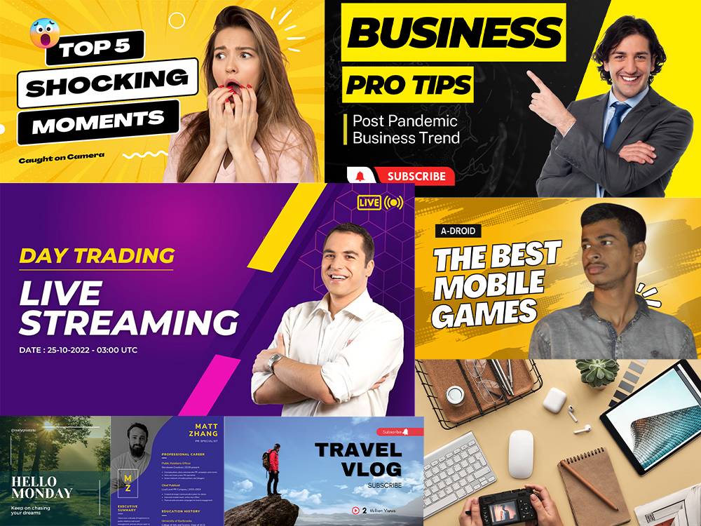 Excellent, attractive and eye-catchy youtube thumbnail design | Upwork