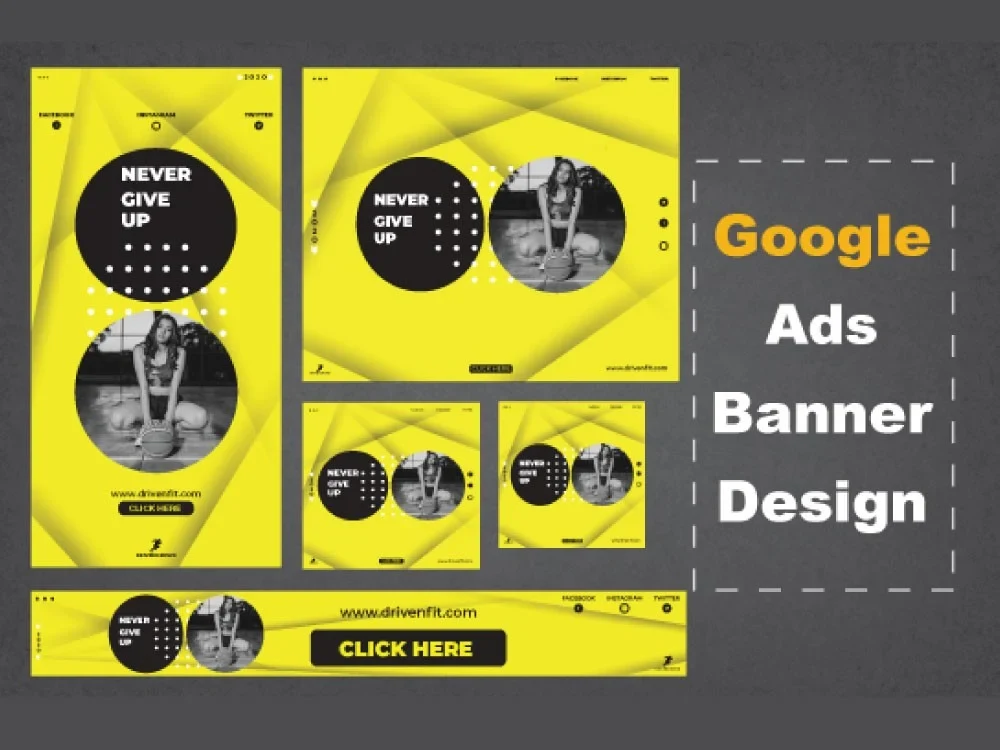 Full set professional google display ads banner | Upwork