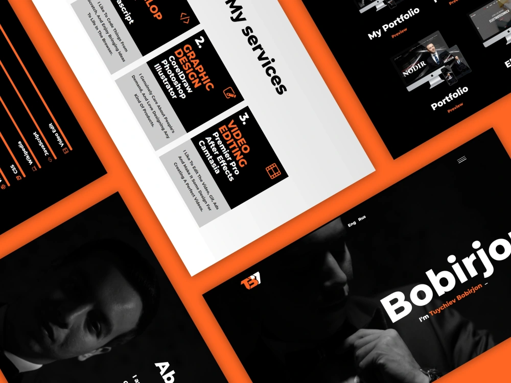 Portfolio responsive website template | HTML | CSS | Javascript | Upwork