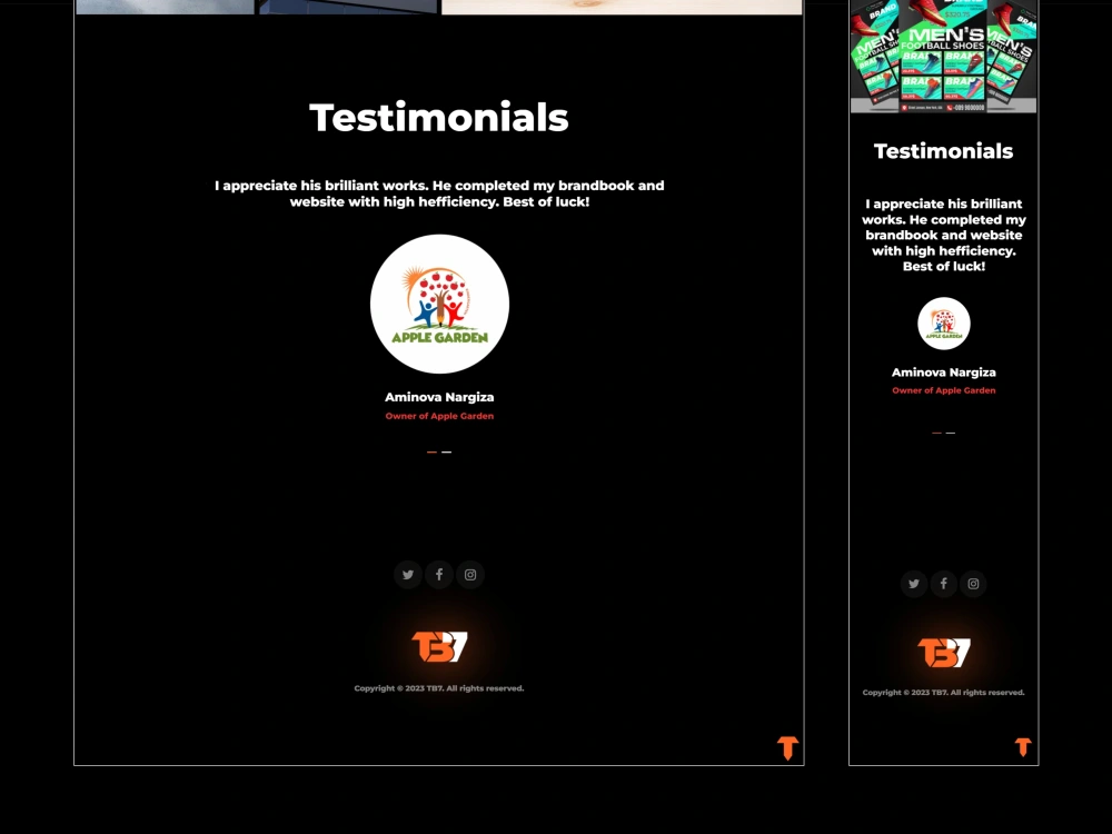 Portfolio responsive website template | HTML | CSS | Javascript | Upwork