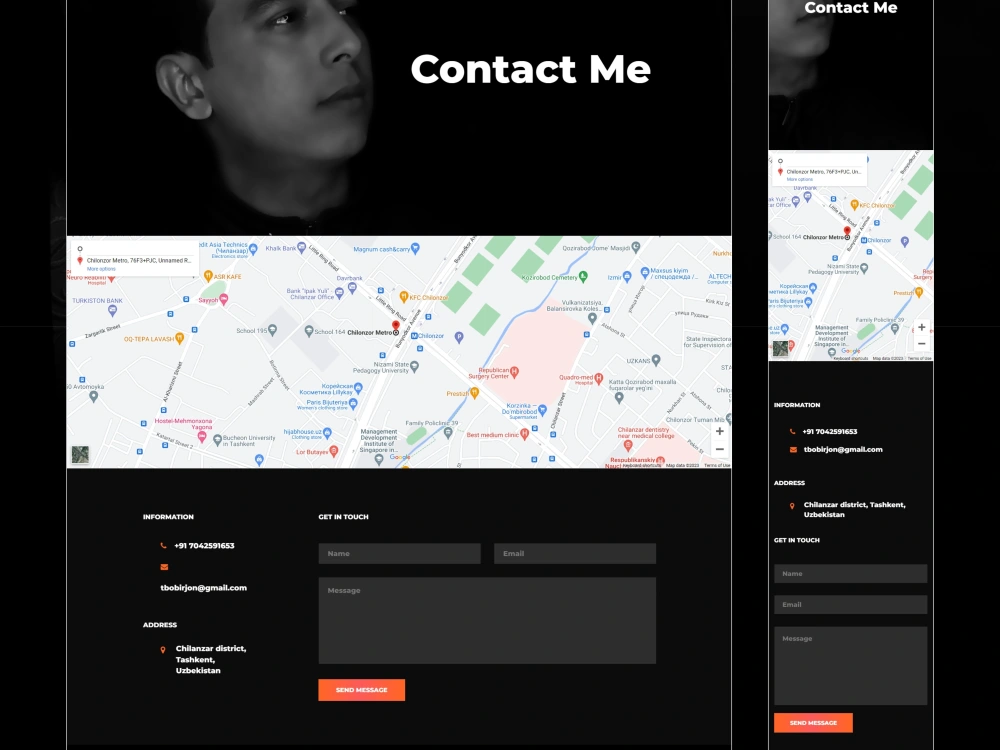 Portfolio responsive website template | HTML | CSS | Javascript | Upwork