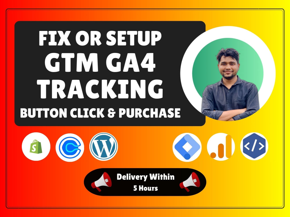 Ga4 lead form submit button click ecommerce purchase tracking by gtm | Upwork