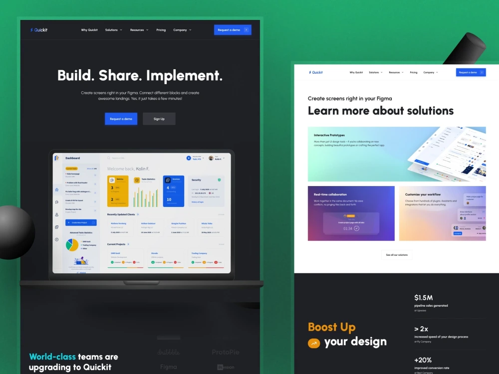 Landing Page UI UX design in Figma | Website design | Upwork