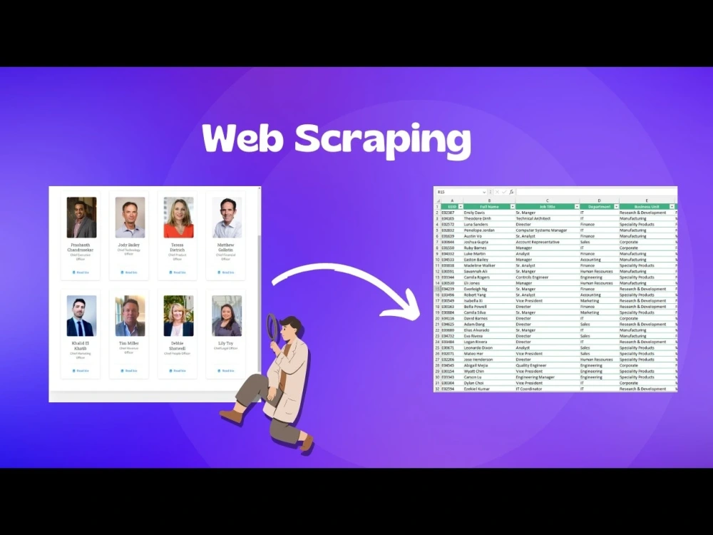Virtual assistant in excel data entry, web scraping, copy paste & data conv | Upwork