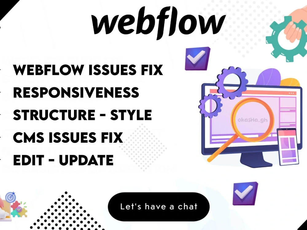 Webflow expert, fix webflow bugs or issues, optimize, edit webflow | Upwork
