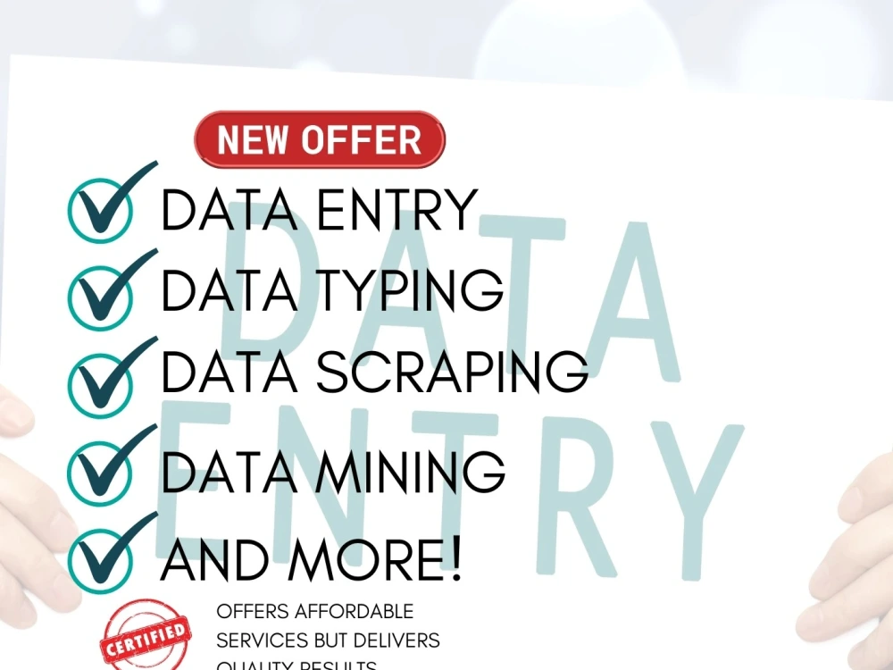Data Entry Typing Copy Paste Data Scraping And Data Mining Services