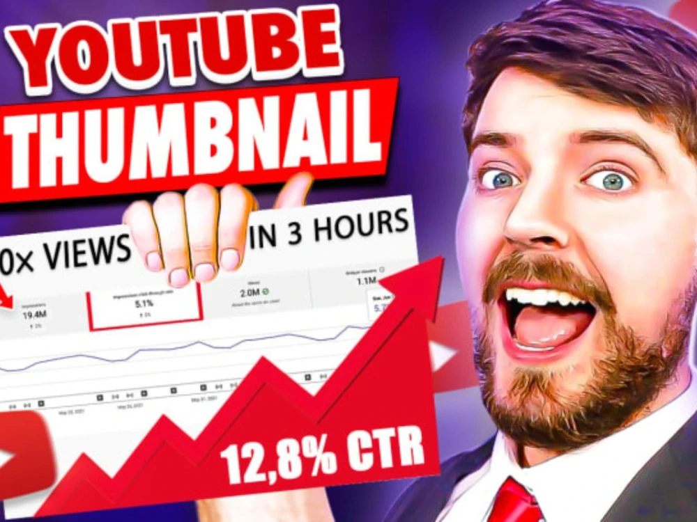 To design an amazing, youtube thumbnails | Upwork