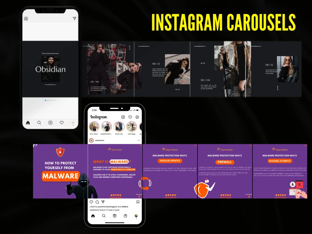 Eye-catching Social Media (Instagram) Carousels and Seamless Designs | Upwork