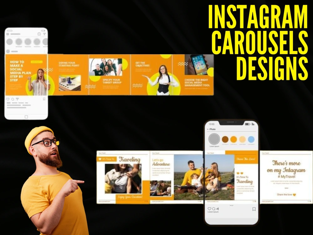 Eye-catching Social Media (Instagram) Carousels and Seamless Designs ...