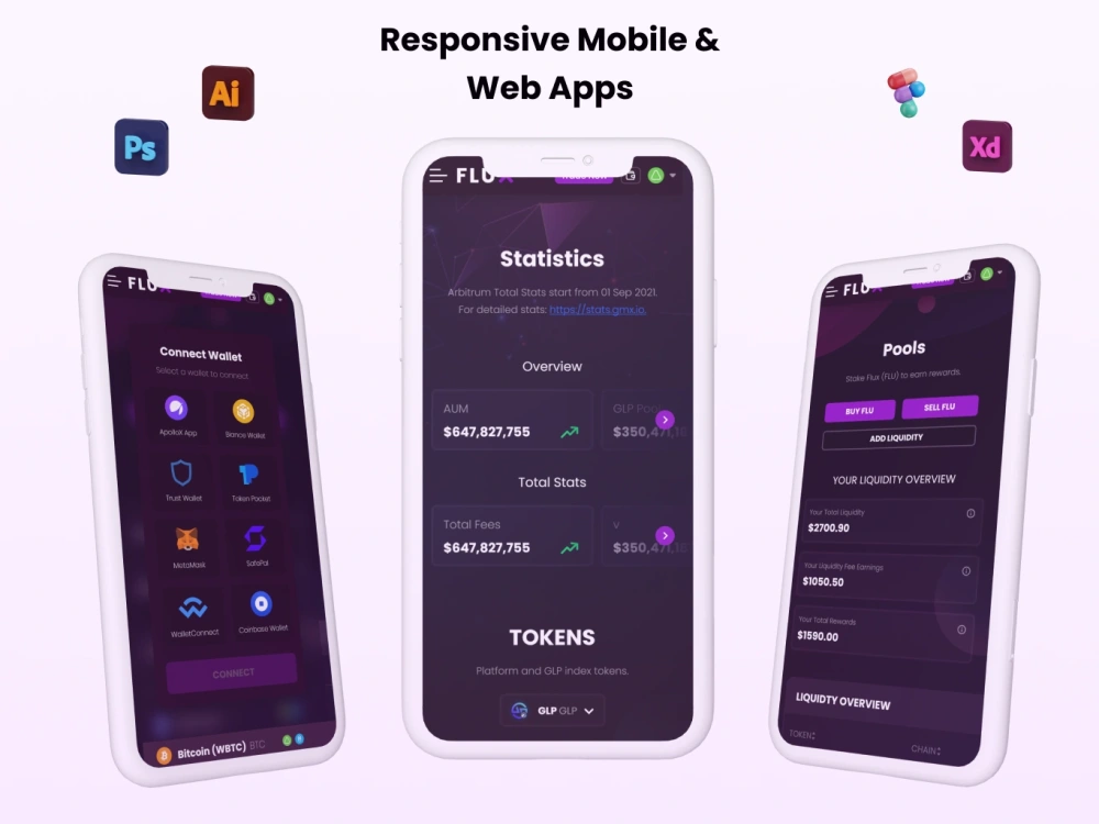 Creative mobile and web apps landing pages using figma adobe xd | Upwork