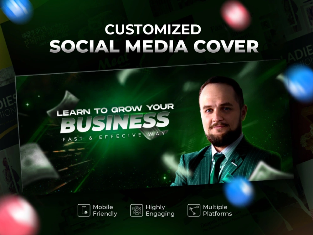 Social media cover for Facebook, LinkedIn, Youtube and Twitter | Upwork