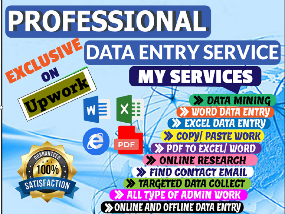 Any type data entry, mining, extraction, conversion docs | Upwork