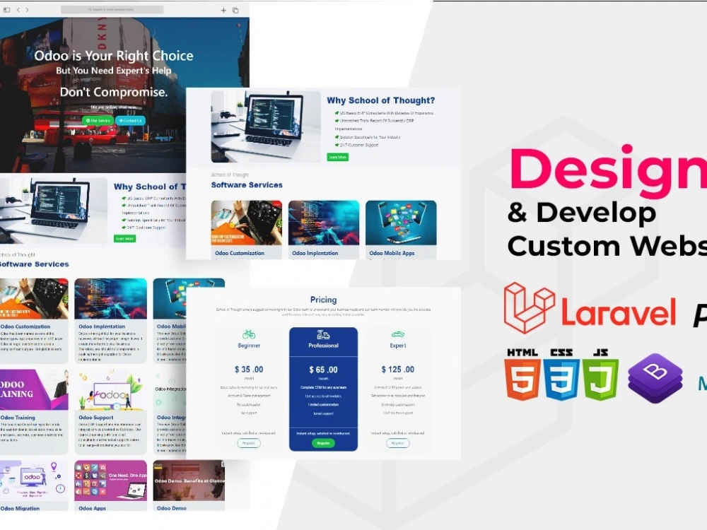 A full-stack website using laravel | Upwork