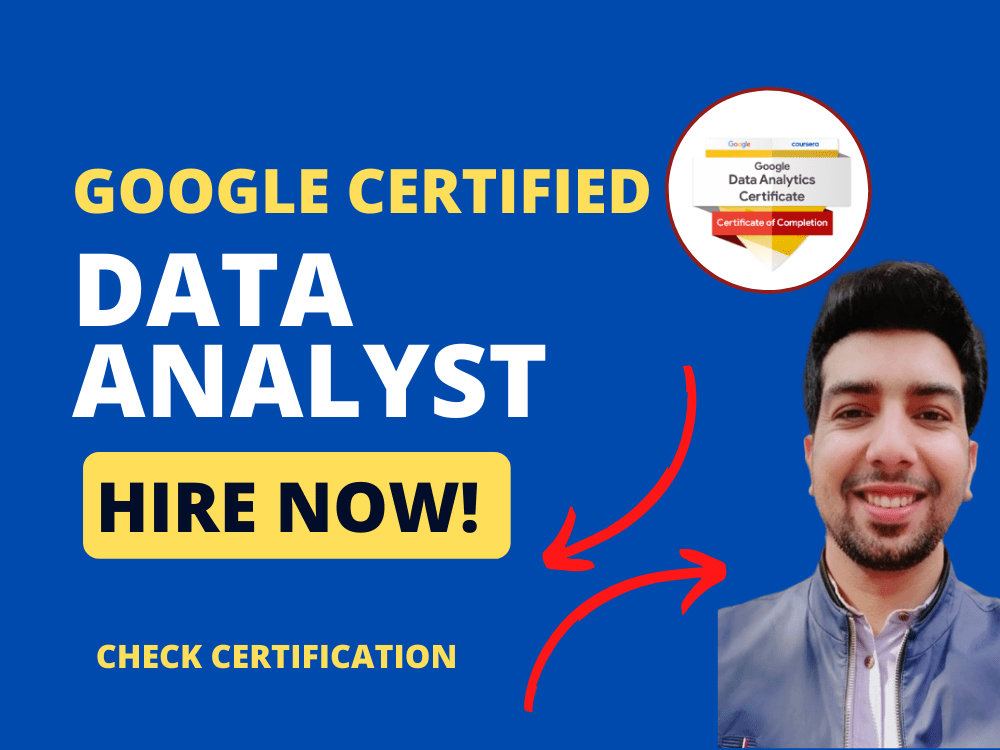A Google certified Data Analyst | data analyst excel |Data Entry & Cleaning | Upwork