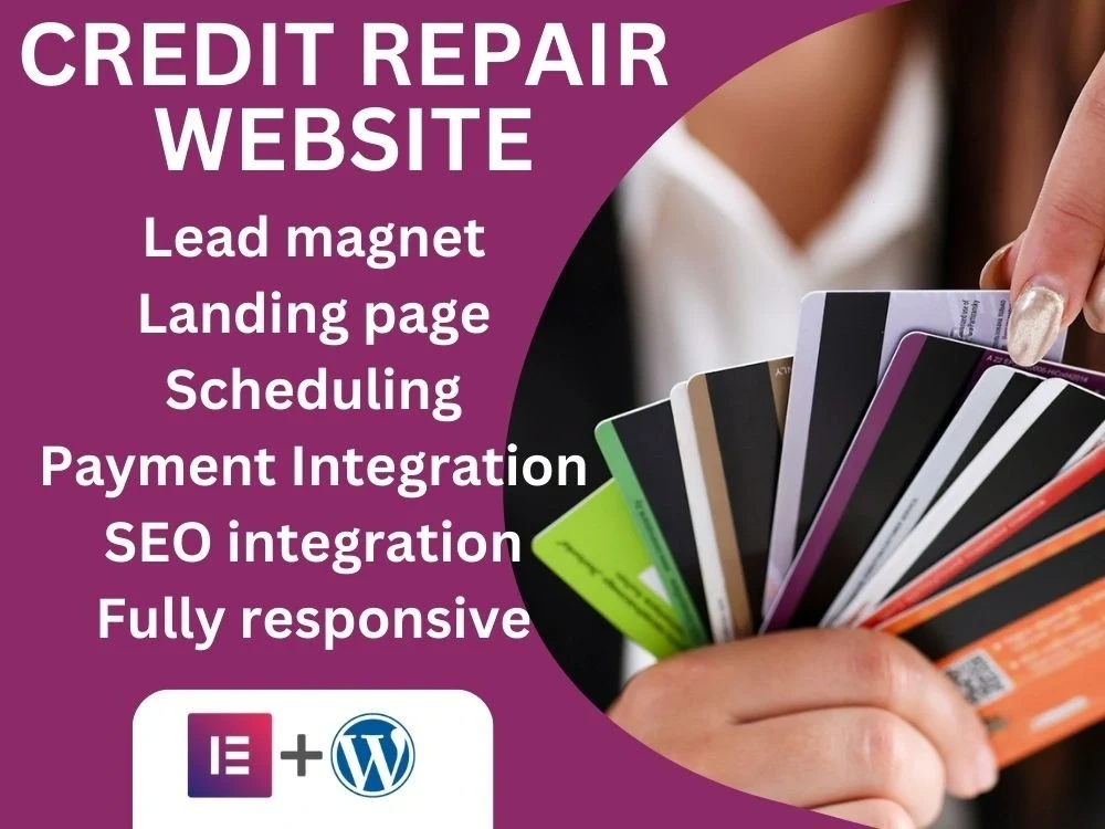 Professional credit repair website and landing page to generate more ...