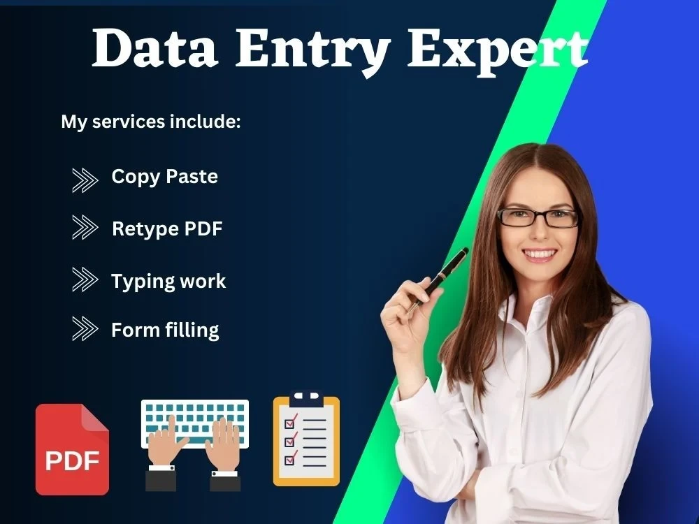 Typing work, copy paste, retyping PDFs and form filling | Upwork