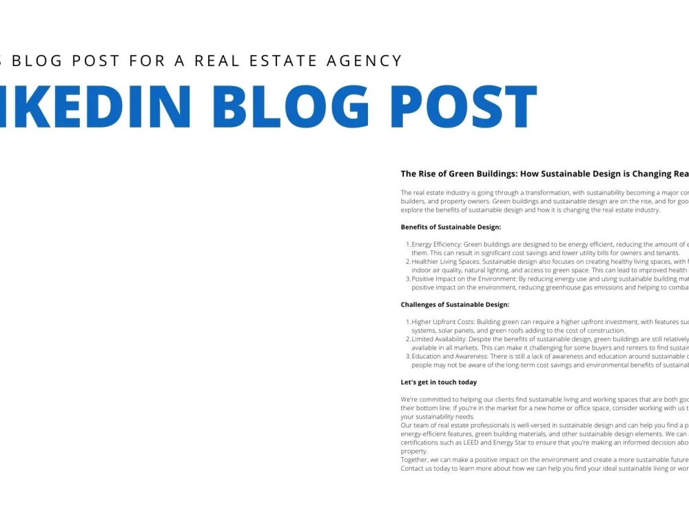 High professional linkedIn blog post for your industry | Upwork