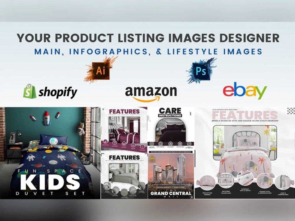 A design of amazon products and listing images infographic | Upwork