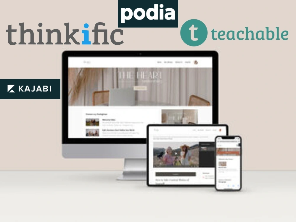 A kajabi online course website kajabi LandingPage | Upwork