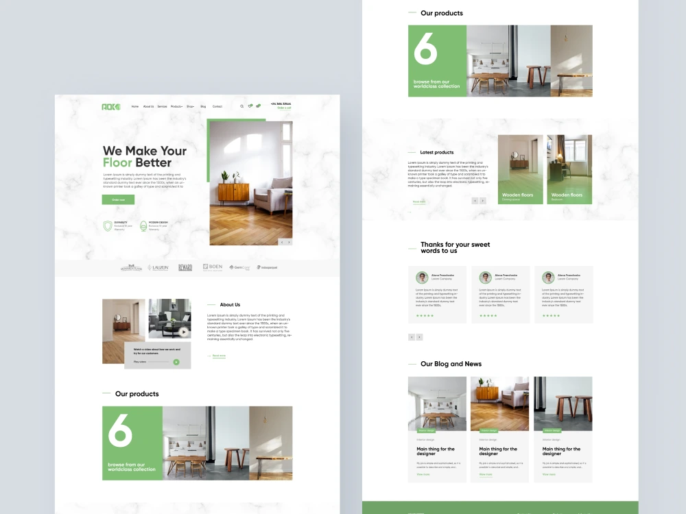 A web layout design, mobile UI UX, or Figma website mockup or XD, PSD ...