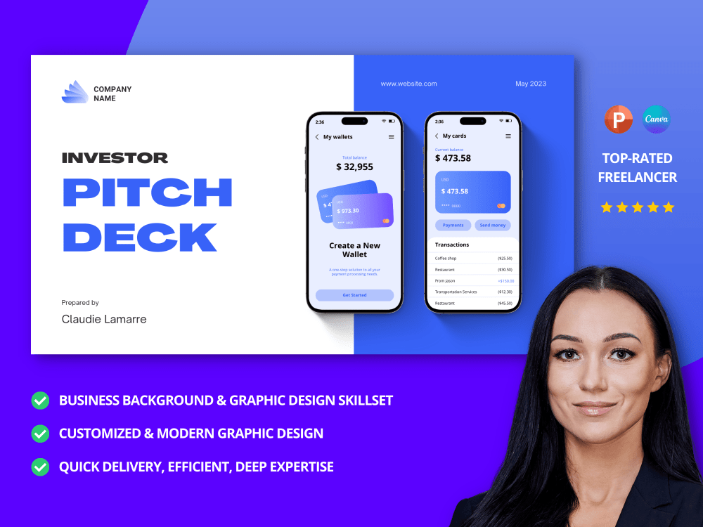 A professional pitch deck design in PPT | Upwork