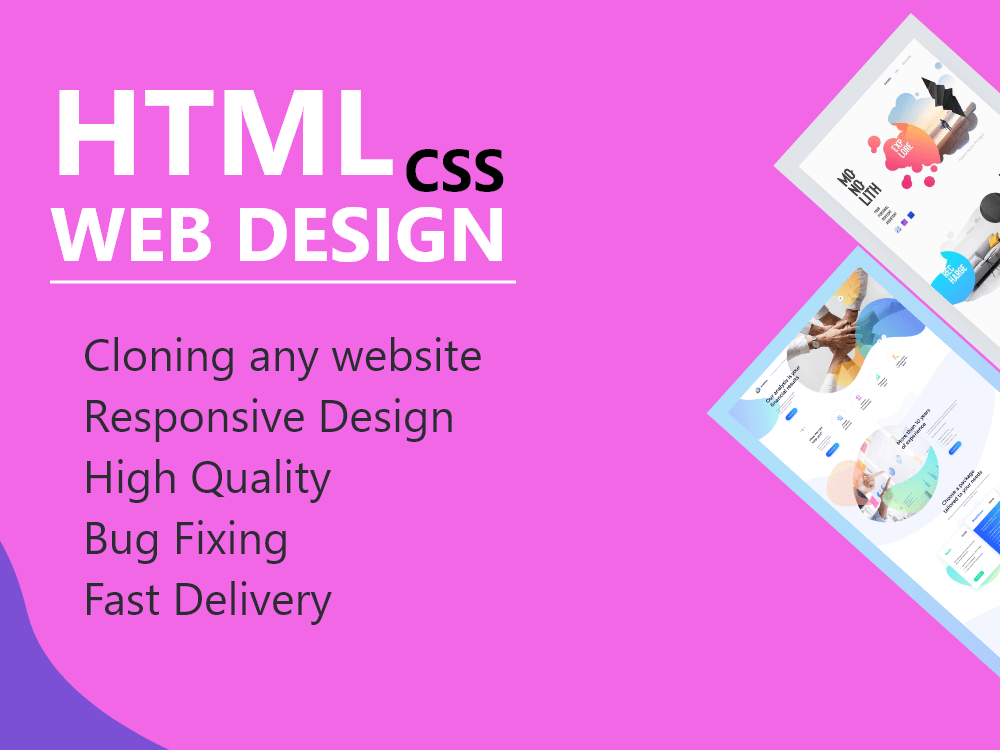 Any web design with HTML CSS | Upwork
