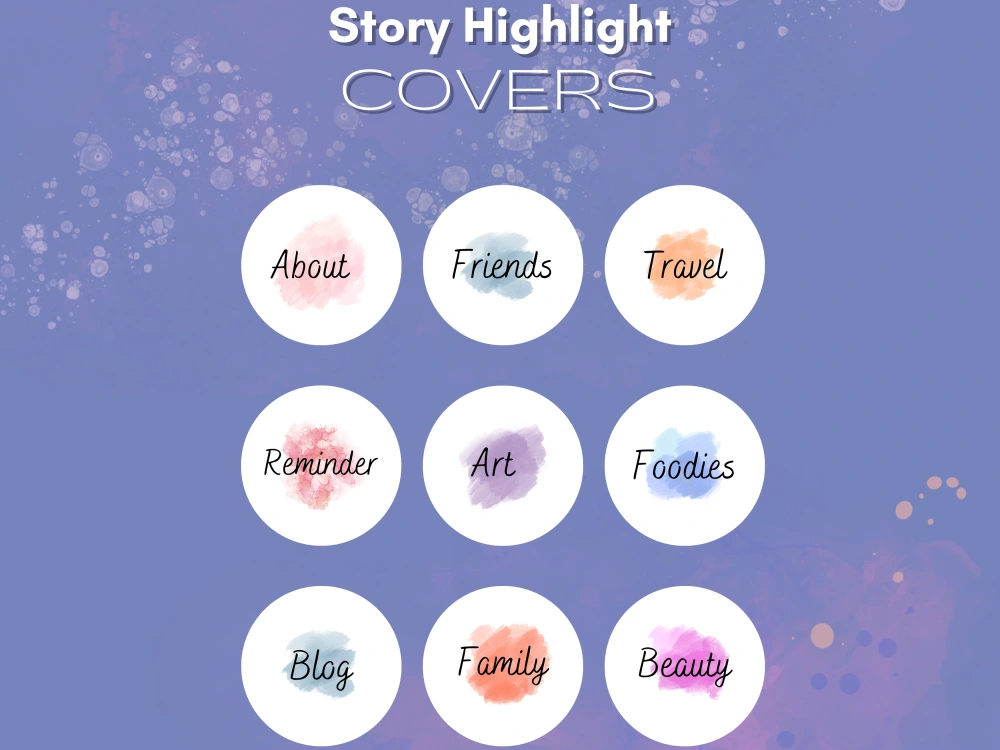 An eye-catching Instagram story highlights cover icons | Upwork