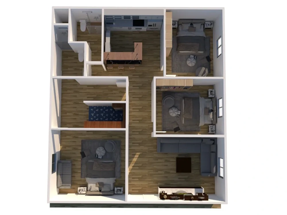 A fantastic floor plan and 3d interiors | Upwork