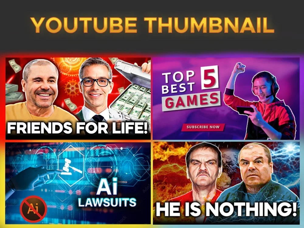 Unique, attractive, eye–catchy youtube thumbnail design/ Youtube ...